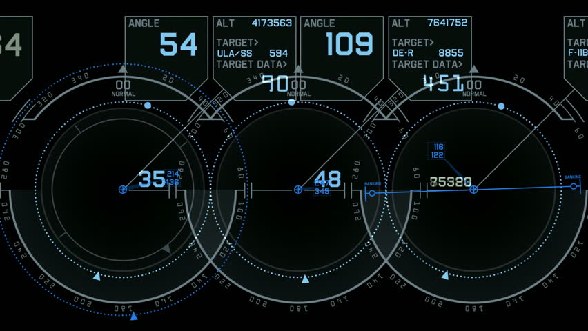Radar Blip Screen, Digital (30fps). Loop Of A Radar Screen Displaying ...