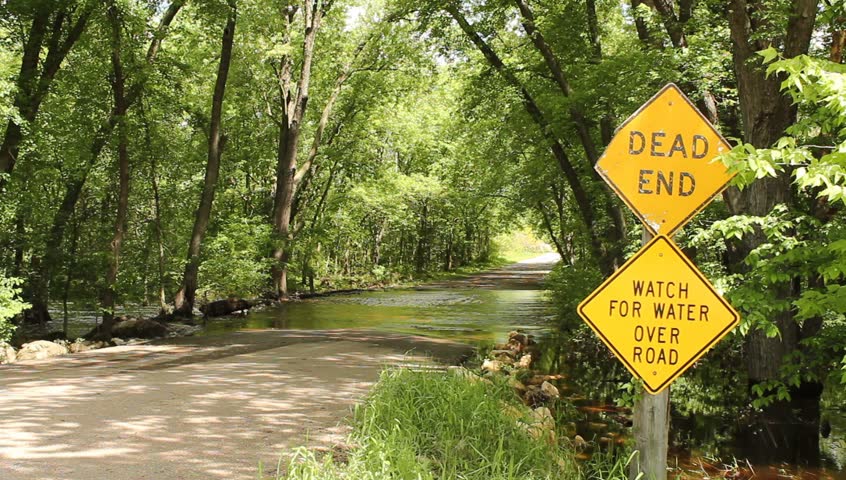 Water Running Over the Road Stock Footage Video (100% Royalty-free ...