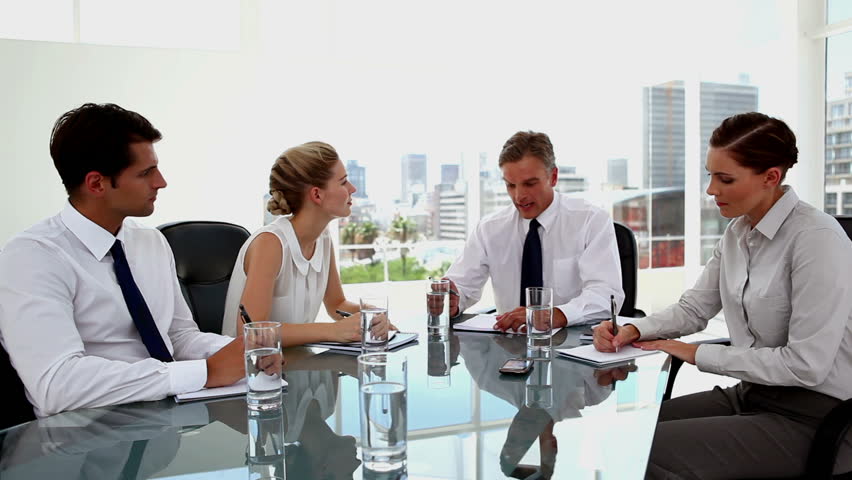 Boss Pointing At Employees At The Meeting Room During A Meeting Stock ...