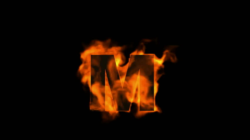 Fire Letter M. Stock Footage Video 4141546 | Shutterstock