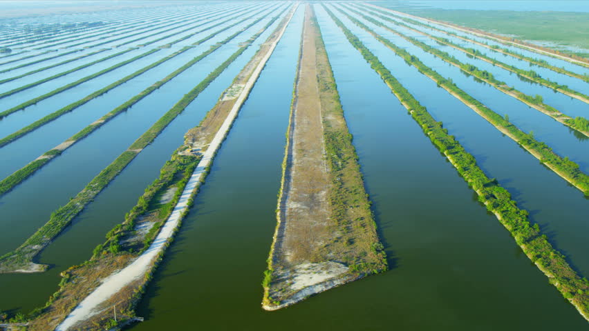 Aerial View Water Cooling Channels Stock Footage Video (100% Royalty ...