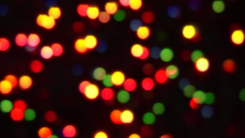 Blurred Colorful Christmas Lights On Black Background With Varying Fade ...