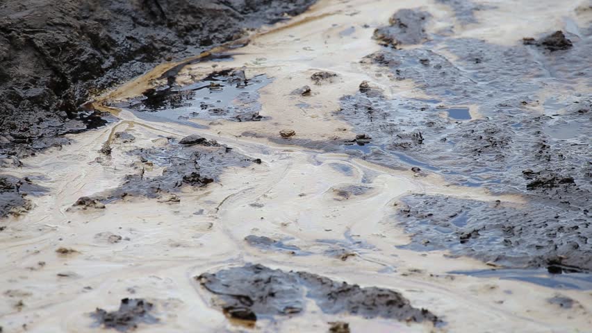 Crude Oil Streaks On Sand Stock Footage Video (100% Royalty-free ...