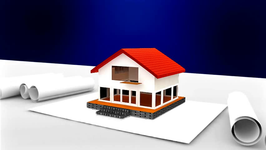 Animation of a House Being Stock Footage Video (100% Royalty-free ...