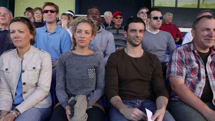 Disappointed Crowd Of Sports Fan Spectators. Could Be A Scene From ...