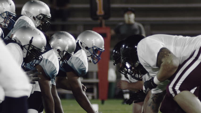 A Football Player Runs with Stock Footage Video (100% Royalty-free ...