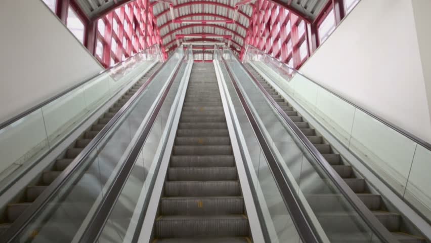 Two Lines of Escalator Move Stock Footage Video (100% Royalty-free ...
