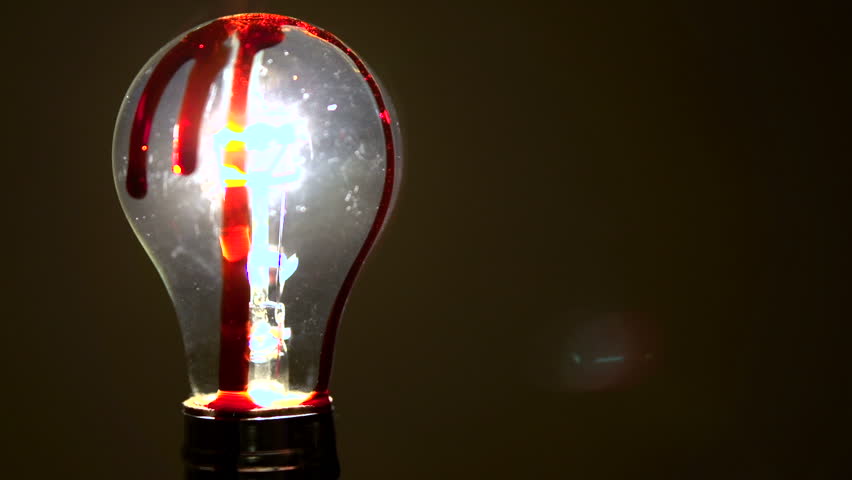 Stock video of light bulb with blood running down | 4804808 | Shutterstock