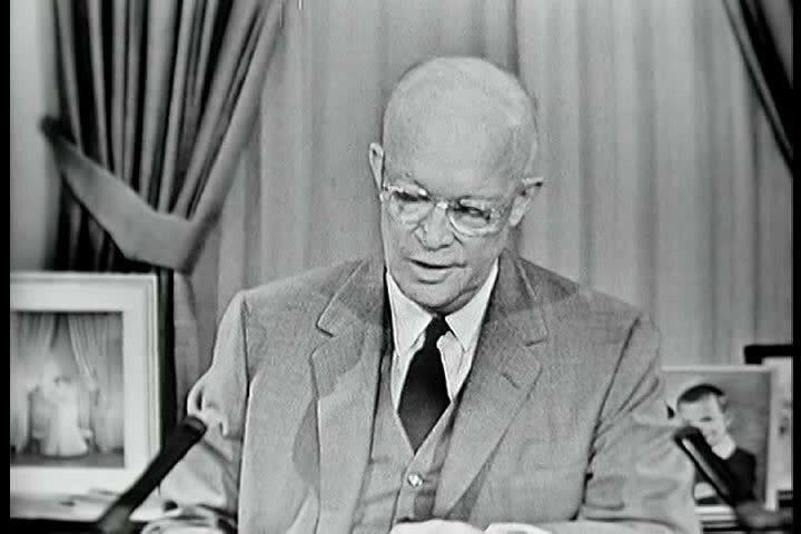 1950s - Dwight Eisenhower Speaks About ICBM And Surface To Air Missiles ...