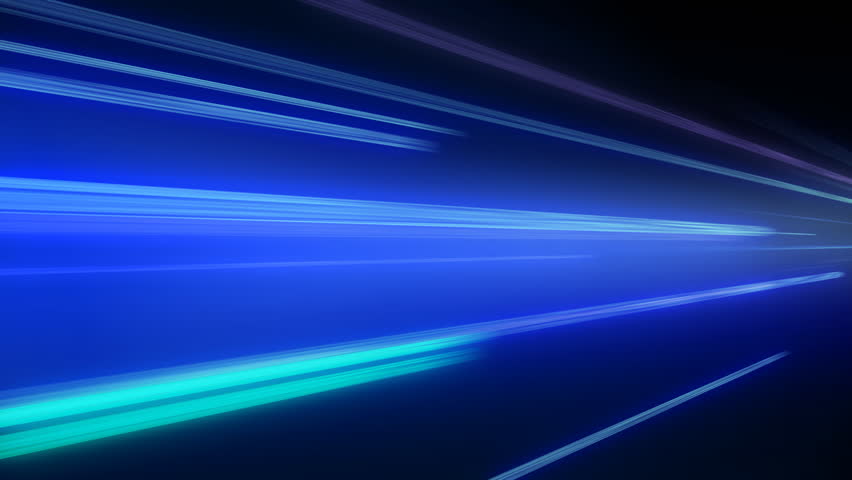Blue Light Streaks With Motion Blur. Seamless Loop Animation. Computer ...