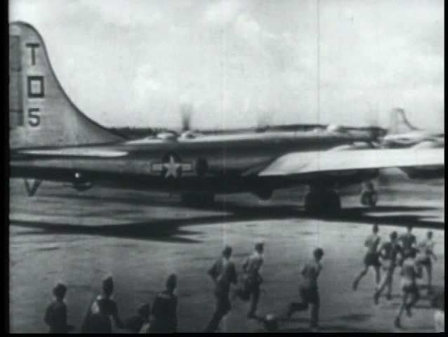 1940s - In 1943, New B29 Bombers Bomb Japan. Stock Footage Video ...