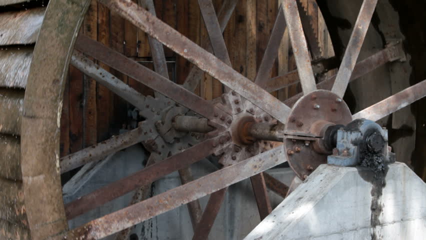 Old Antique Water Wheel Turning Stock Footage Video (100% Royalty-free ...