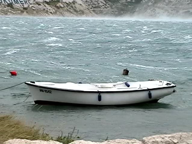 Small Boat at Rough Sea Stock Footage Video (100% Royalty-free) 50428 ...