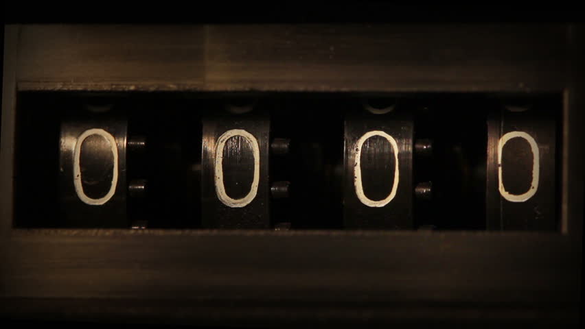 Old Mechanical Counter Counts Numbers From 0 To 2380 - Macro Stock ... Old Mechanical Counter Counts Numbers From 0 To 2380 - Macro Stock ...