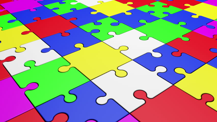 Animation Of Waving Puzzles, Loop Able. Stock Footage Video 3935456 ...