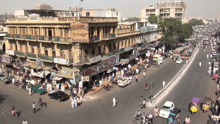 Stock Video Clip of KARACHI, PAKISTAN - 26 OCTOBER 2010: Overview ...
