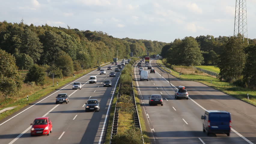1080p Traffic On German Autobahn, Stock Footage Video (100% Royalty ...
