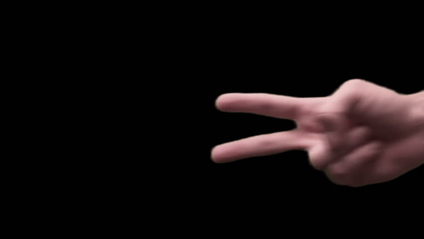 Stock video of peace sign sideways against black | 534778 | Shutterstock