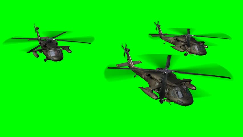 Boeing AH-64 Apache Helicopter After Landing Green Screen Video Footage ...