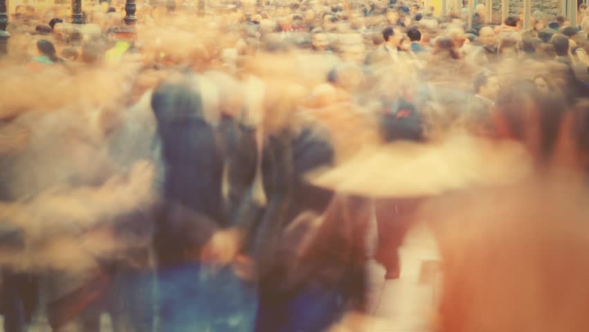 Huge Swarm Of People Passing By, Fast Paced Life Concept Stock Footage ...