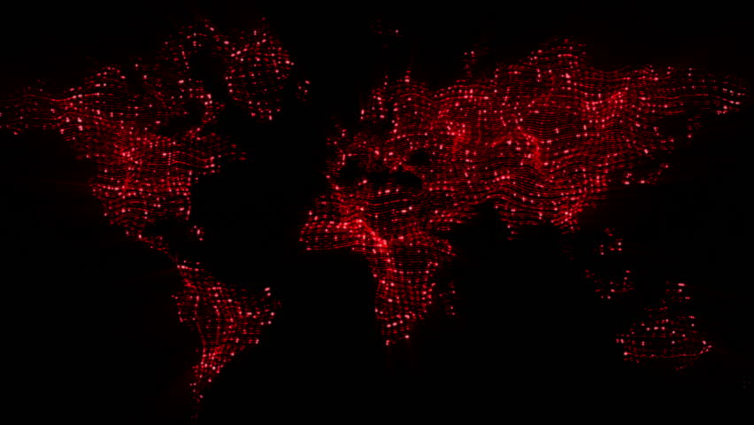 Digital Earth Red Stock Footage Video (100% Royalty-free) 5610698 ...