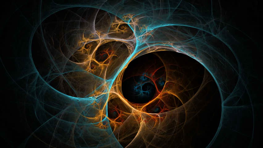 Geometric Pattern Multicolored Fractal Design Seamless Loop Stock ...