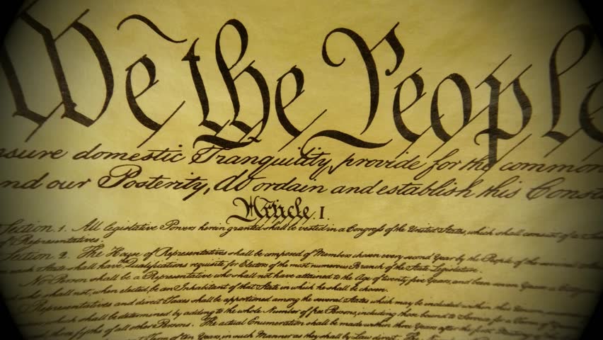 Stock video of constitution of united states historical document ...