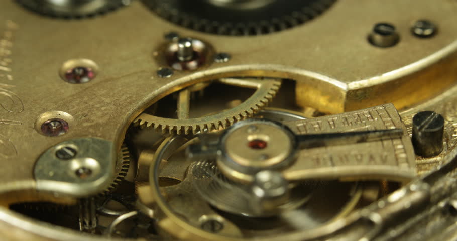 Stopwatch Mechanism Cog Macro Clock Stock Footage Video (100% Royalty ...