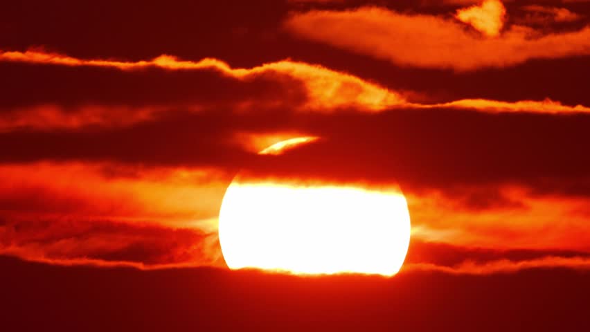 Beautiful Scenic Sunset Sun Moving Stock Footage Video (100% Royalty ...