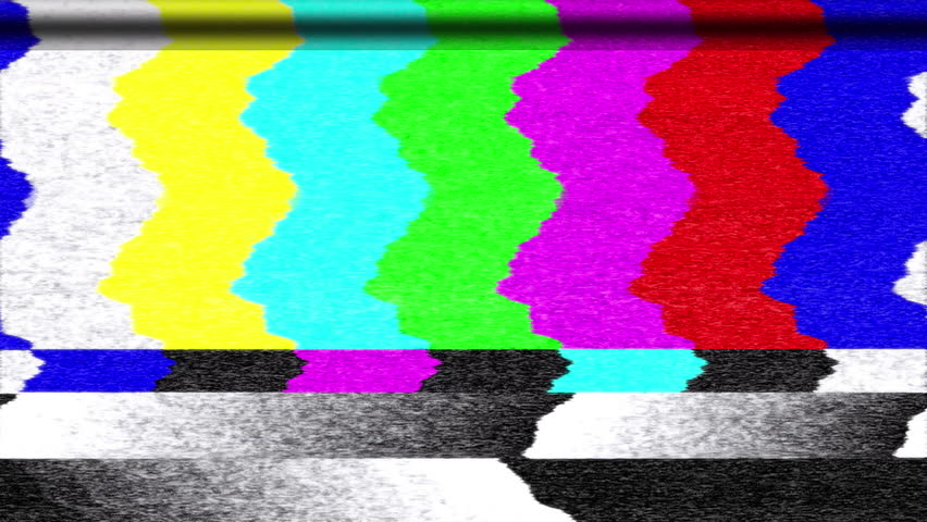 Glitch 1026: TV Color Bars Test Card Malfunction (Loop). Stock Footage ...