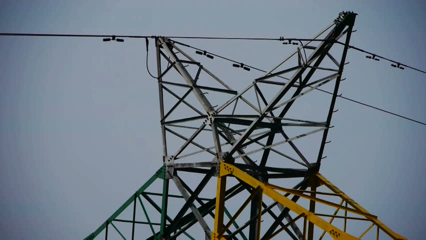 High-voltage Wire Tower in Urban Stock Footage Video (100% Royalty-free ...