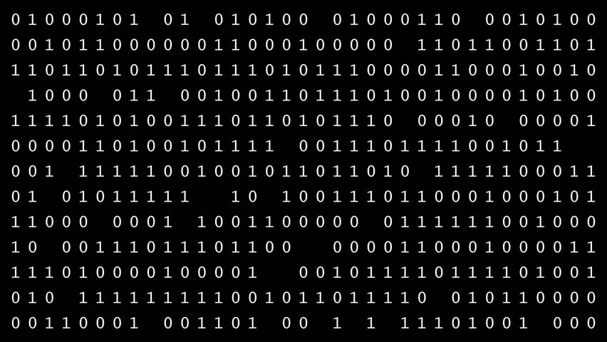 Binary Code. Frame Full Of Changing Ones And Zeros. Loops. Stock ...