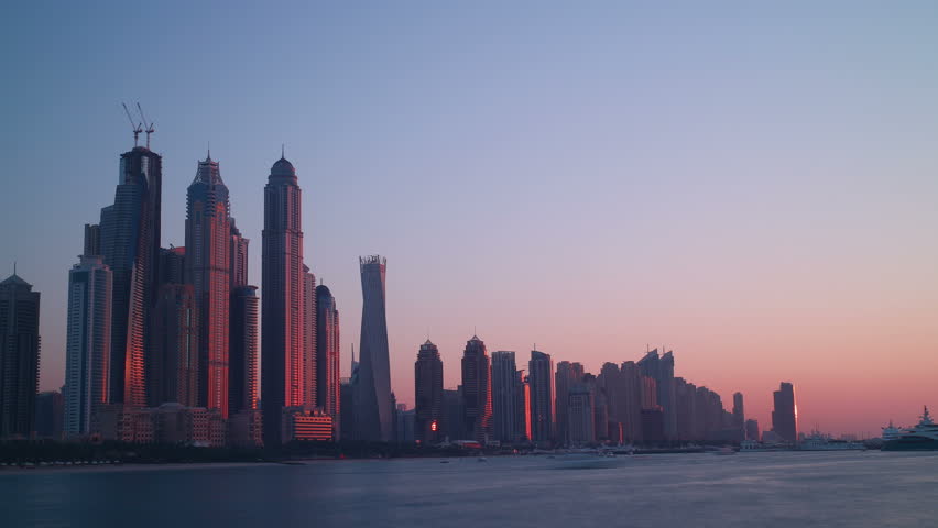 Doha Qatar Skyline In Late Afternoon Sunshine Stock Footage Video ...