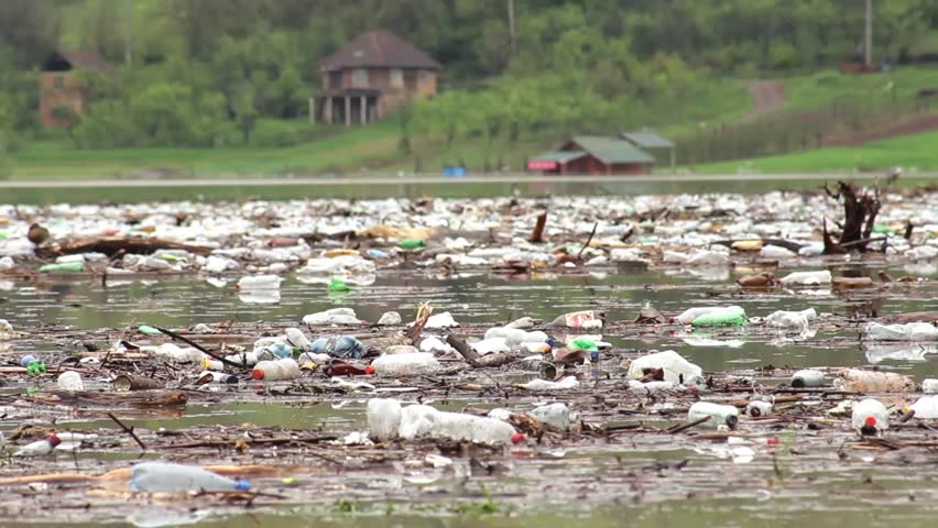 Ecological Disaster, Large Amount Of Garbage, Waste Floating In The ...