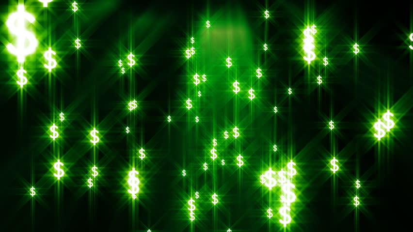Glowing Dollar Signs Falling. Stock Footage Video (100% Royalty-free ...