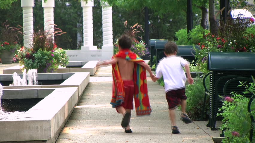 Boys Skipping in Park Stock Footage Video (100% Royalty-free) 63568 ...