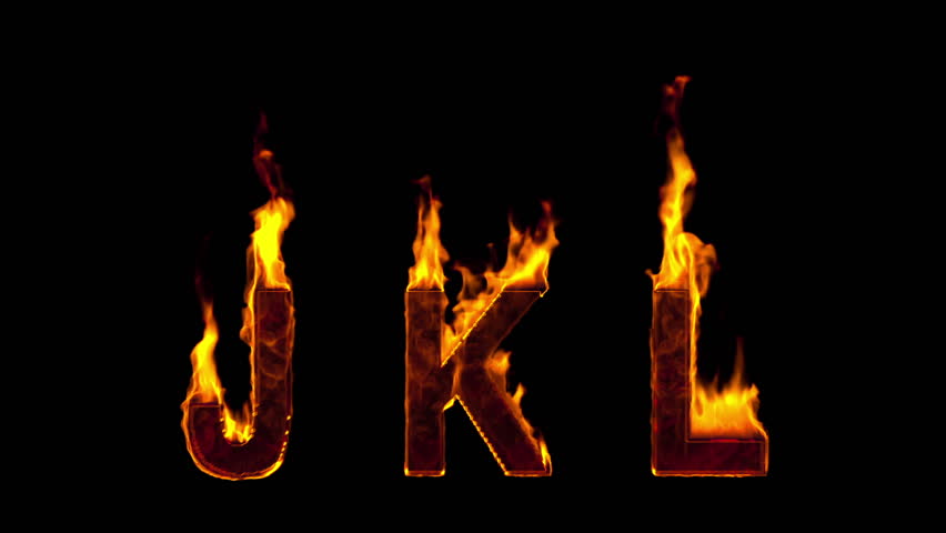 Letter K On Fire Stock Footage Video 1034788 | Shutterstock