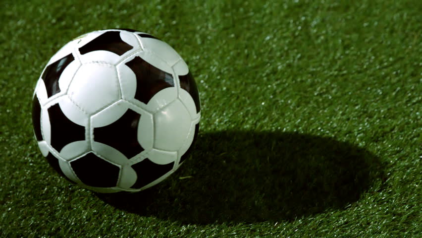 Close Up Of A Soccer Ball Being Kicked Back Into Play Stockvideos ...
