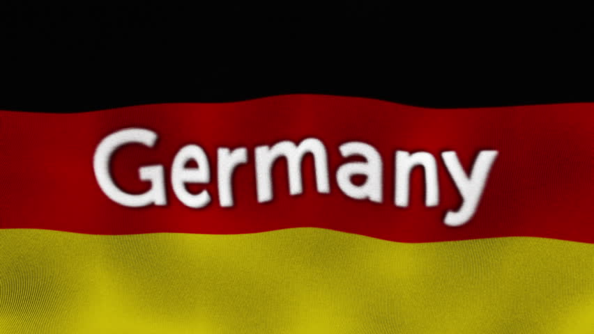 Germany Flag and Text. Textile Stock Footage Video (100% Royalty-free ...
