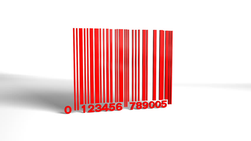 Red Bar Code On White Stock Footage Video (100% Royalty-free) 675148 ...