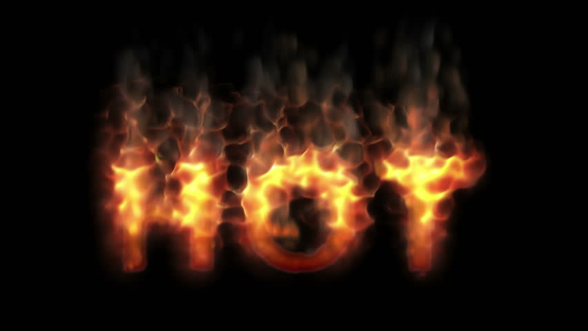 Stock Video Clip of Text animation of the word HOT burning | Shutterstock