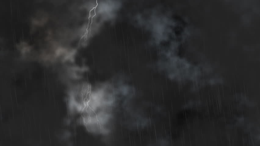 Stock Video Clip of Loop of lightning, rain and storm clouds | Shutterstock