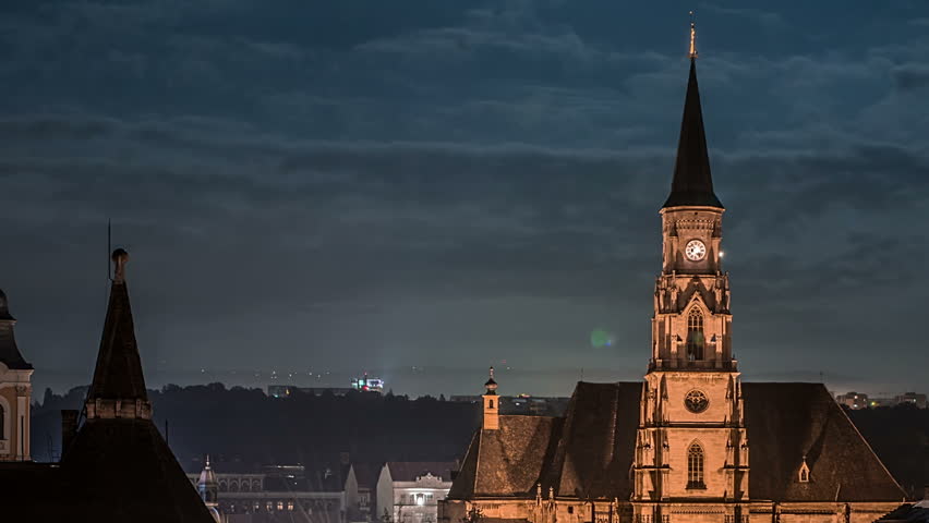Cluj Napoca Romania City Skyline Filmati e video d'archivio 4531670 ...