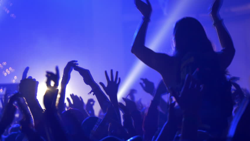 Lot Of People Clapping At Rave Party. Here Is Footage Of People Crowd ...