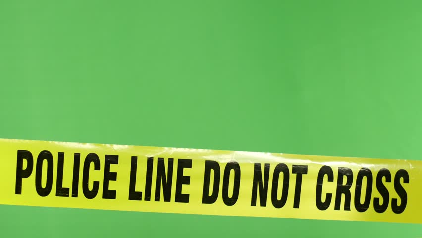 Trespassing A Yellow Plastic Crime Scene Do Not Enter Tape, Surrounding ...