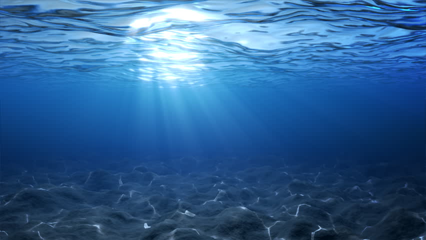 Light Rays Through The Water. Animation Of Ocean Waves, Underwater ...