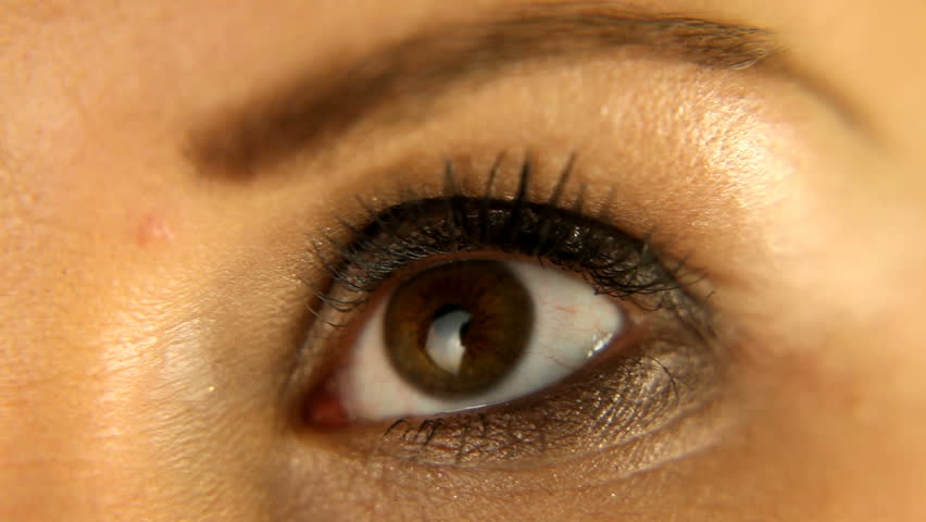 Woman Closeup Sharp Eye in Stock Footage Video (100% Royalty-free ...