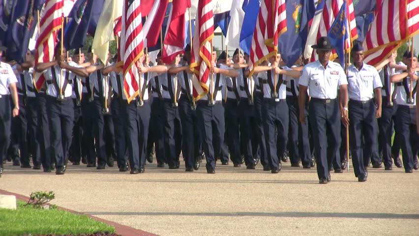 Video Of USAF Enlisted Basic Training Graduates Marching With State And ...