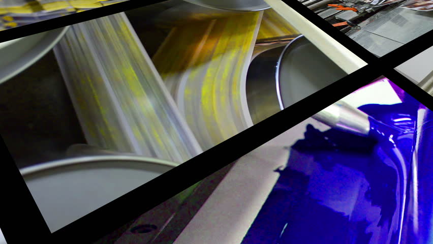 4k Print Montage. Video Wall Stock Footage Video (100% Royalty-free ...