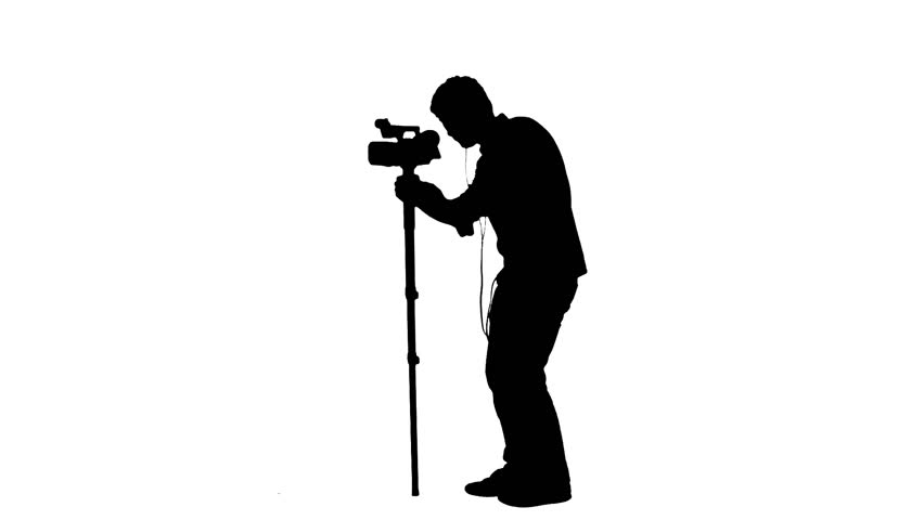 Cameraman Silhouette Recording Video - 1080p Silhouette Of A Man ...